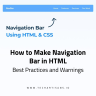 How to make a Navigation Bar in Html